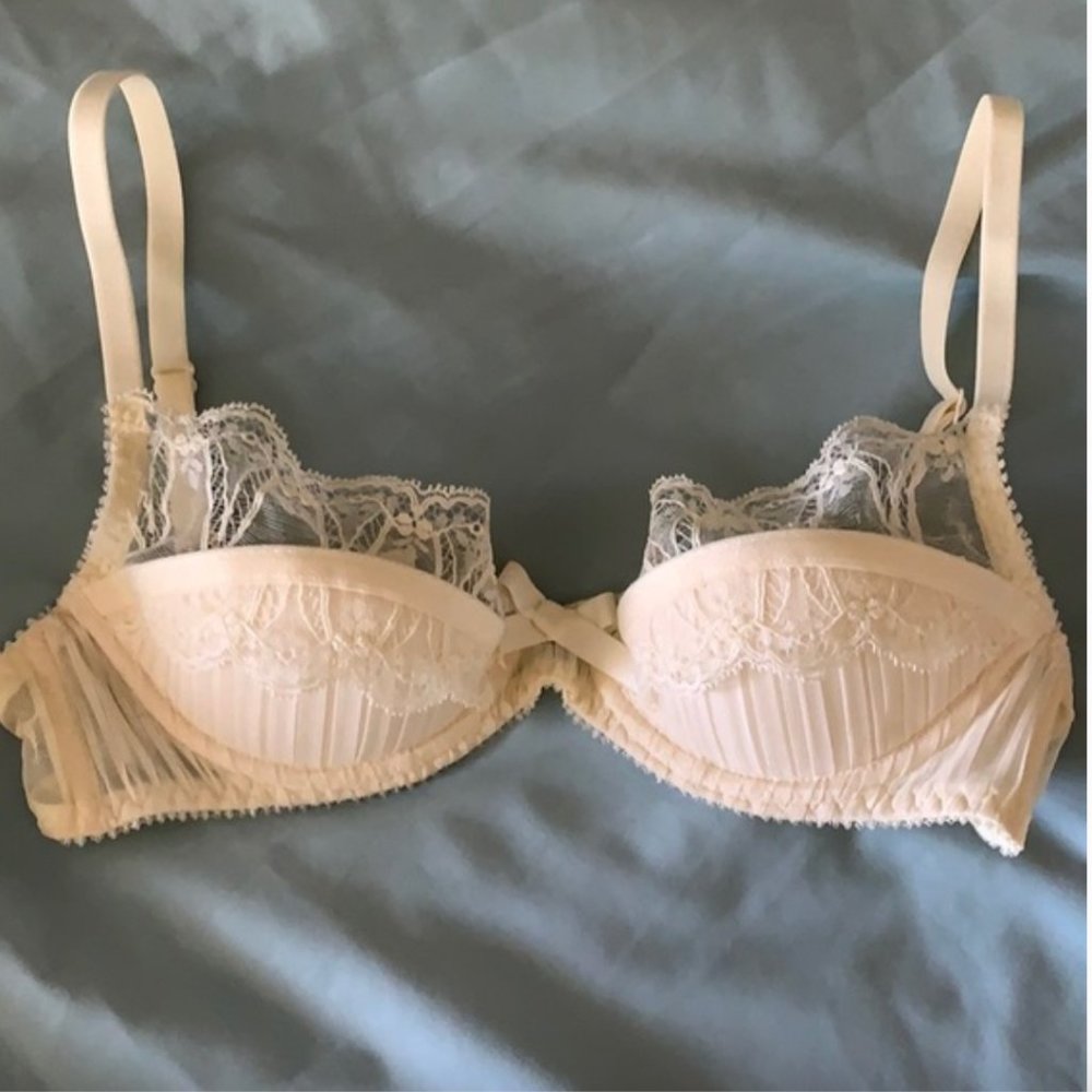 Agent Provocateur Ivory Lace Balconette Bra - Gem